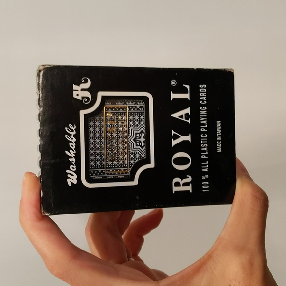 royal | Games | Royal Washable Plastic Playing Cards Dark Blueblack ...